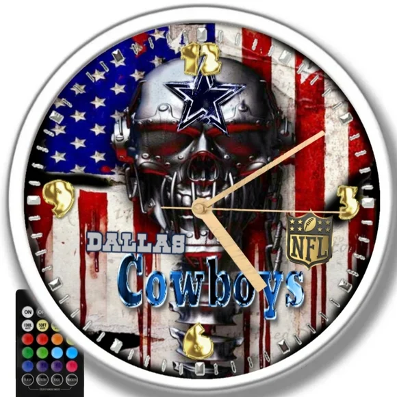 Dallas Cowboys Neon Clock